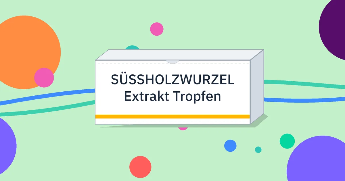 Symbolbild: Packung mit der Aufschrift SÜSSHOLZWURZEL Extrakt Tropfen (PZN 20211986) – Verfügbarkeit und Bezug in Apotheken in Frankfurt am Main