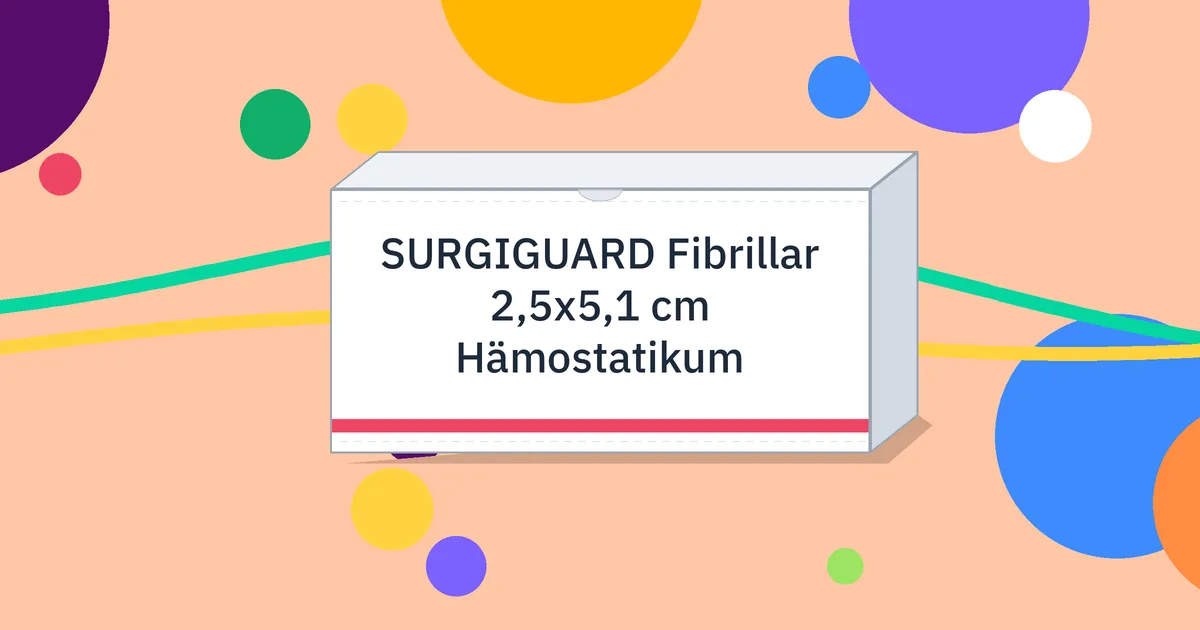 Symbolbild: Packung mit der Aufschrift SURGIGUARD Fibrillar 2,5x5,1 cm Hämostatikum (PZN 19160410) – Verfügbarkeit und Bezug in Apotheken in Frankfurt am Main