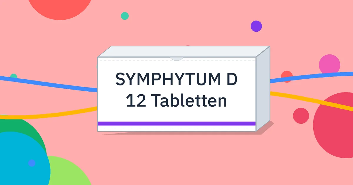 Symbolbild: Packung mit der Aufschrift SYMPHYTUM D 12 Tabletten (PZN 04239376) – Verfügbarkeit und Bezug in Apotheken in Frankfurt am Main