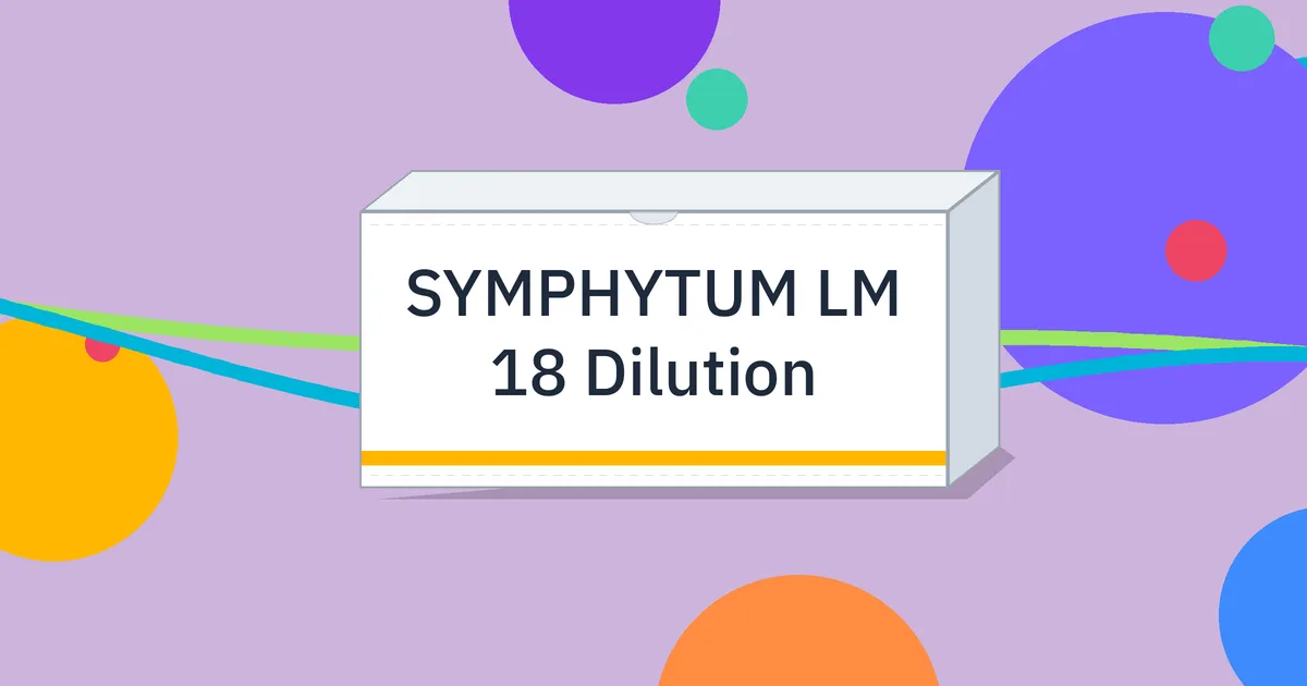 Symbolbild: Packung mit der Aufschrift SYMPHYTUM LM 18 Dilution (PZN 02604110) – Verfügbarkeit und Bezug in Apotheken in Frankfurt am Main