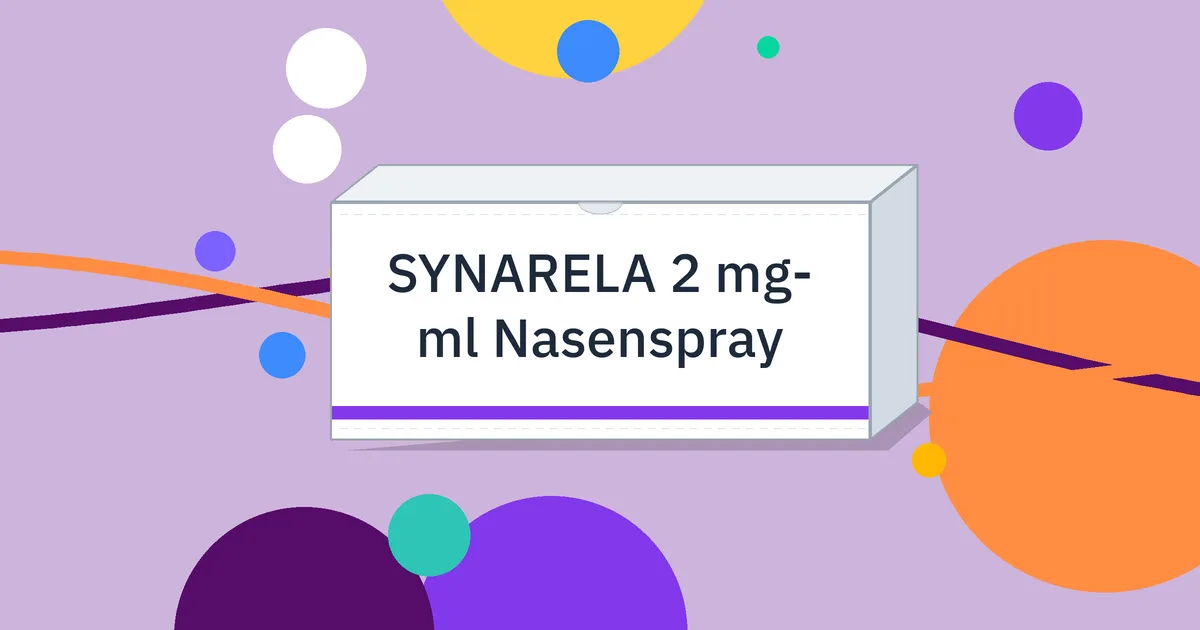 Symbolbild: Packung mit der Aufschrift SYNARELA 2 mg-ml Nasenspray (PZN 00965476) – Verfügbarkeit und Bezug in Apotheken in Frankfurt am Main
