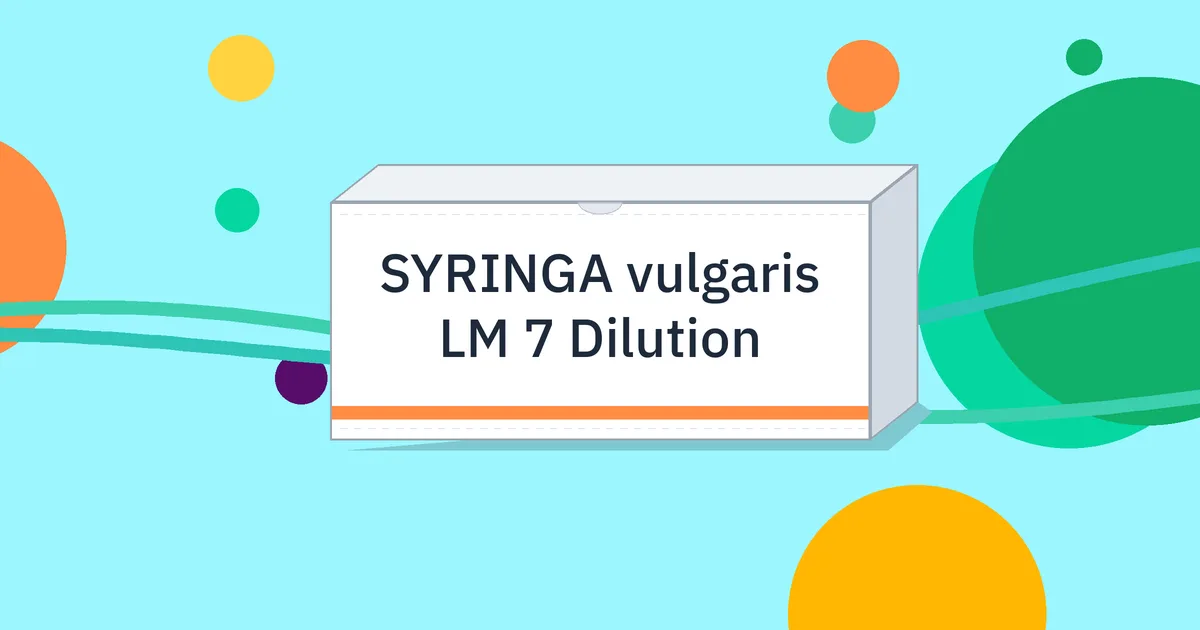 Symbolbild: Packung mit der Aufschrift SYRINGA vulgaris LM 7 Dilution (PZN 13685347) – Verfügbarkeit und Bezug in Apotheken in Frankfurt am Main
