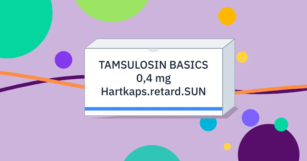 Symbolbild: Packung mit der Aufschrift TAMSULOSIN BASICS 0,4 mg Hartkaps.retard.SUN (PZN 12529208) – Verfügbarkeit und Bezug in Apotheken in Frankfurt am Main
