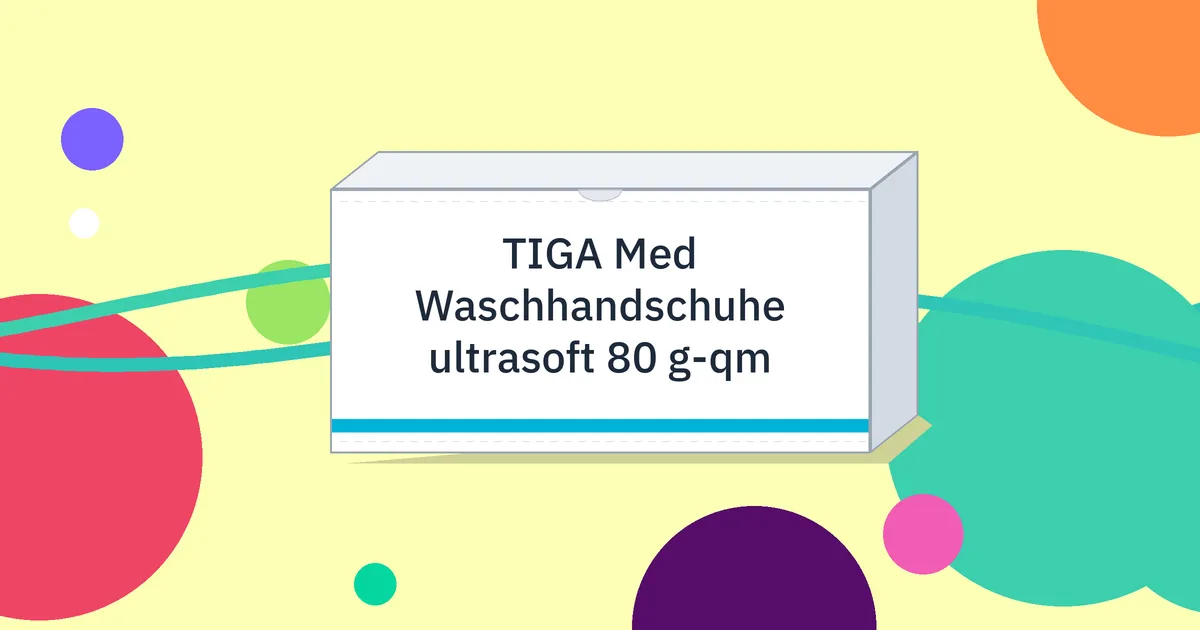 Symbolbild: Packung mit der Aufschrift TIGA Med Waschhandschuhe ultrasoft 80 g-qm (PZN 06838773) – Verfügbarkeit und Bezug in Apotheken in Frankfurt am Main