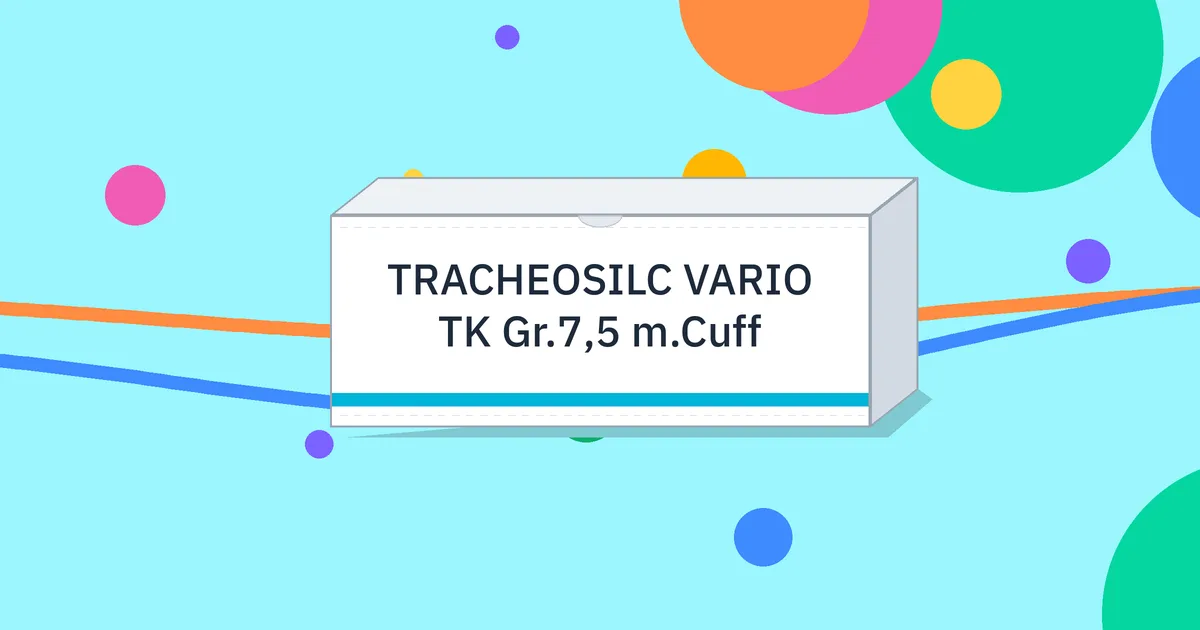 Symbolbild: Packung mit der Aufschrift TRACHEOSILC VARIO TK Gr.7,5 m.Cuff (PZN 14348445) – Verfügbarkeit und Bezug in Apotheken in Frankfurt am Main