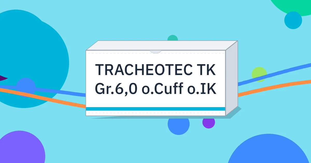Symbolbild: Packung mit der Aufschrift TRACHEOTEC TK Gr.6,0 o.Cuff o.IK (PZN 02230000) – Verfügbarkeit und Bezug in Apotheken in Frankfurt am Main
