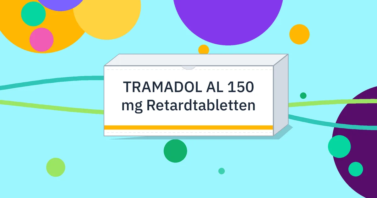 Symbolbild: Packung mit der Aufschrift TRAMADOL AL 150 mg Retardtabletten (PZN 02765971) – Verfügbarkeit und Bezug in Apotheken in Frankfurt am Main