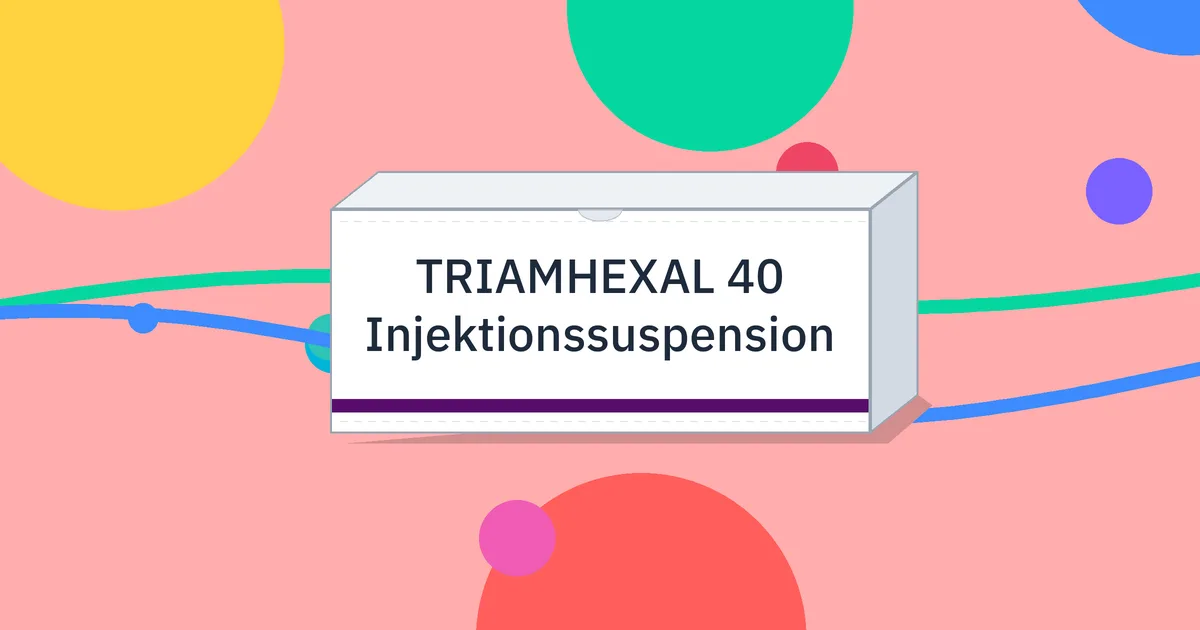 Symbolbild: Packung mit der Aufschrift TRIAMHEXAL 40 Injektionssuspension (PZN 06155896) – Verfügbarkeit und Bezug in Apotheken in Frankfurt am Main