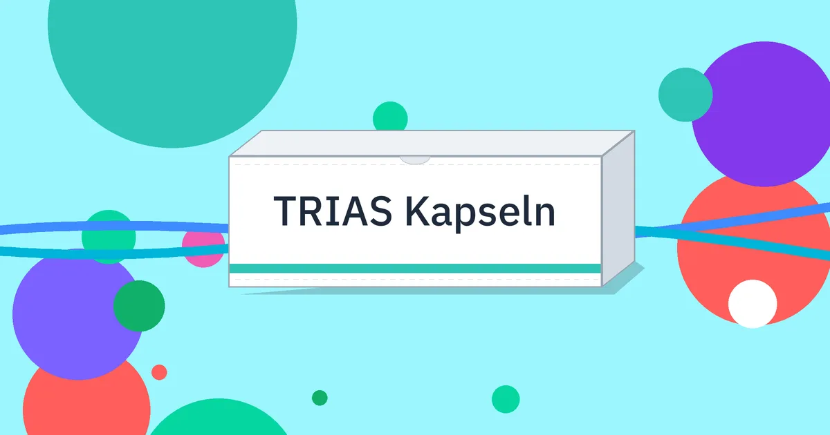 Symbolbild: Packung mit der Aufschrift TRIAS Kapseln (PZN 17821333) – Verfügbarkeit und Bezug in Apotheken in Frankfurt am Main