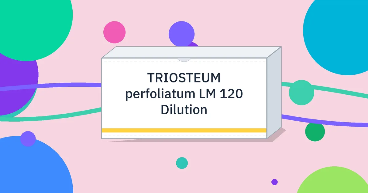 Symbolbild: Packung mit der Aufschrift TRIOSTEUM perfoliatum LM 120 Dilution (PZN 13227900) – Verfügbarkeit und Bezug in Apotheken in Frankfurt am Main