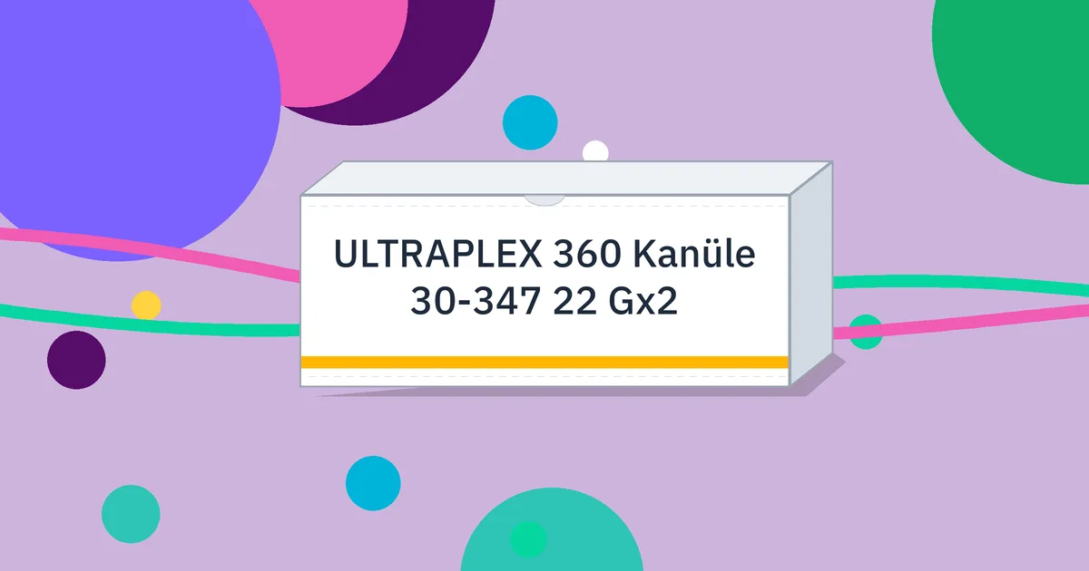 Symbolbild: Packung mit der Aufschrift ULTRAPLEX 360 Kanüle 30-347 22 Gx2 (PZN 11540567) – Verfügbarkeit und Bezug in Apotheken in Frankfurt am Main