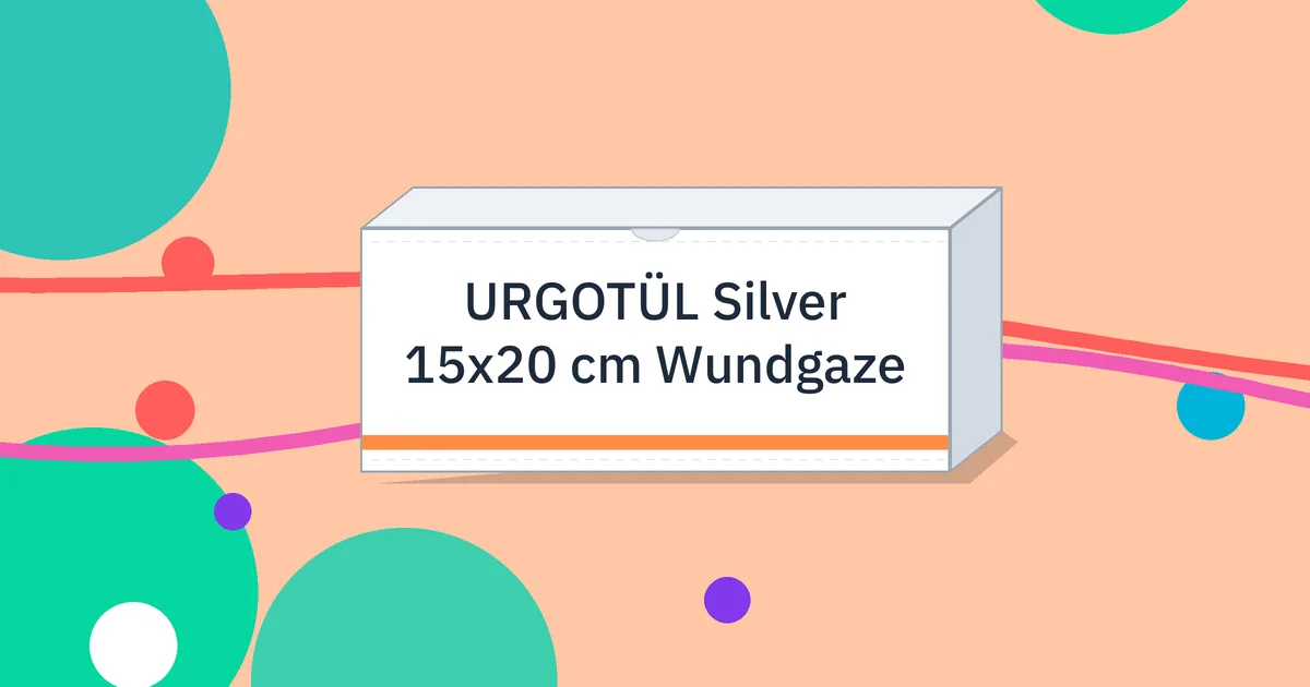Symbolbild: Packung mit der Aufschrift URGOTÜL Silver 15x20 cm Wundgaze (PZN 18736859) – Verfügbarkeit und Bezug in Apotheken in Frankfurt am Main