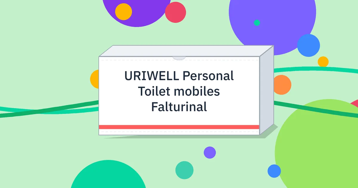 Symbolbild: Packung mit der Aufschrift URIWELL Personal Toilet mobiles Falturinal (PZN 12893569) – Verfügbarkeit und Bezug in Apotheken in Frankfurt am Main