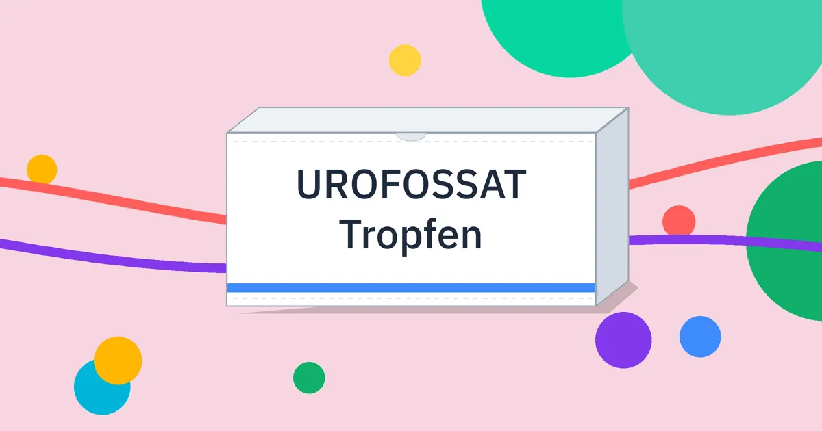 Symbolbild: Packung mit der Aufschrift UROFOSSAT Tropfen (PZN 00834892) – Verfügbarkeit und Bezug in Apotheken in Frankfurt am Main