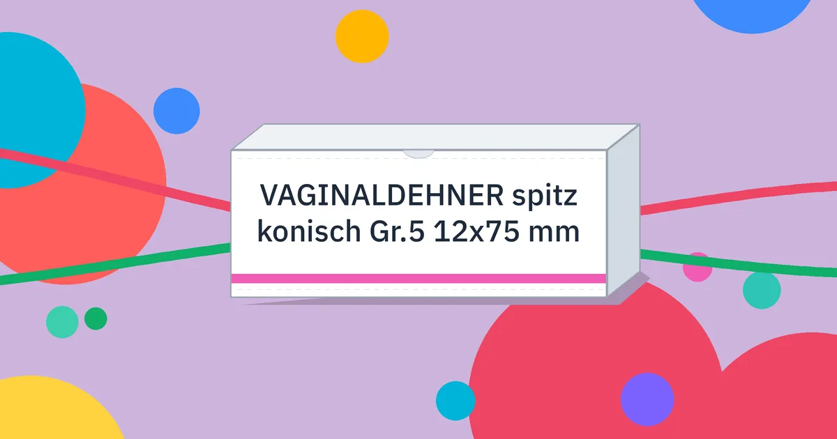 Symbolbild: Packung mit der Aufschrift VAGINALDEHNER spitz konisch Gr.5 12x75 mm (PZN 07322698) – Verfügbarkeit und Bezug in Apotheken in Frankfurt am Main