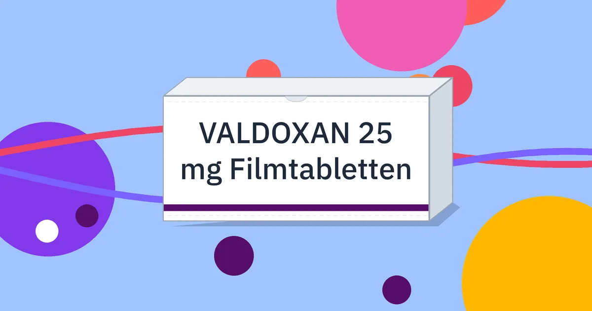 Symbolbild: Packung mit der Aufschrift VALDOXAN 25 mg Filmtabletten (PZN 11027315) – Verfügbarkeit und Bezug in Apotheken in Frankfurt am Main
