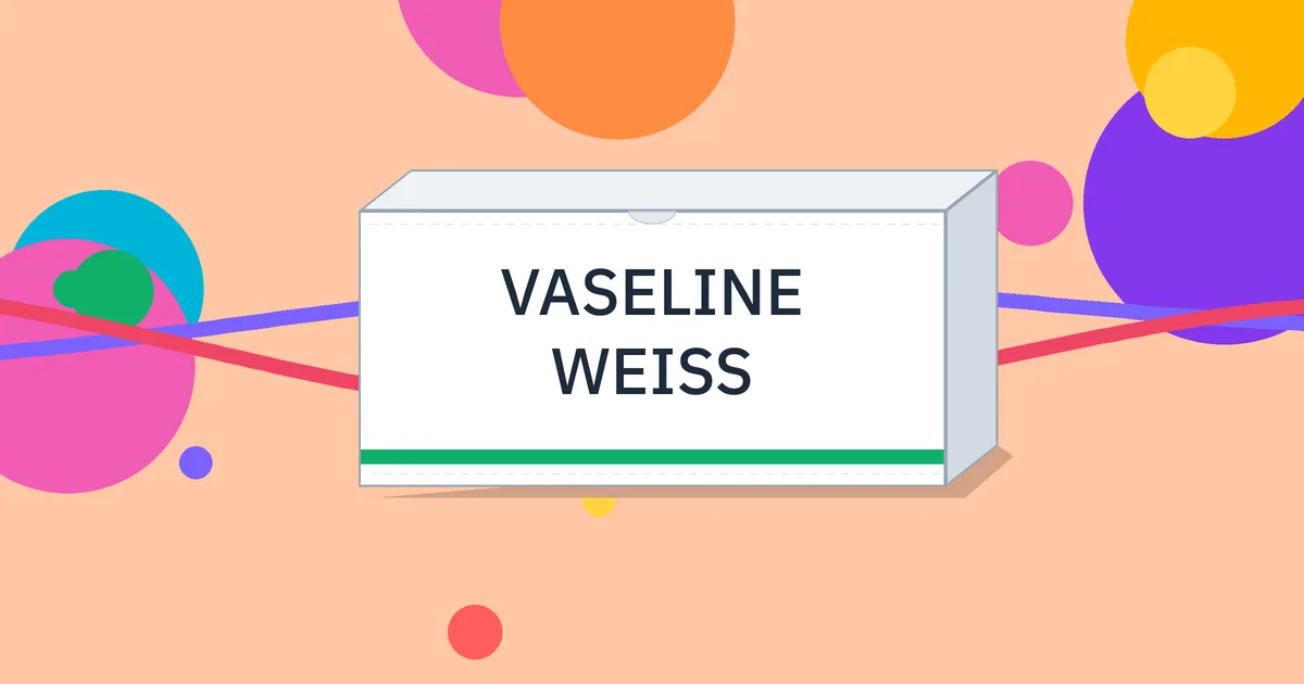 Symbolbild: Packung mit der Aufschrift VASELINE WEISS (PZN 04377121) – Verfügbarkeit und Bezug in Apotheken in Frankfurt am Main