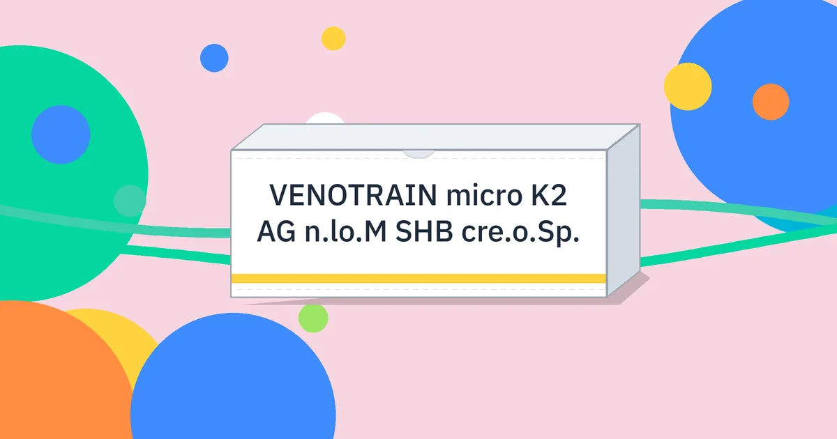 Symbolbild: Packung mit der Aufschrift VENOTRAIN micro K2 AG n.lo.M SHB cre.o.Sp. (PZN 05714891) – Verfügbarkeit und Bezug in Apotheken in Frankfurt am Main