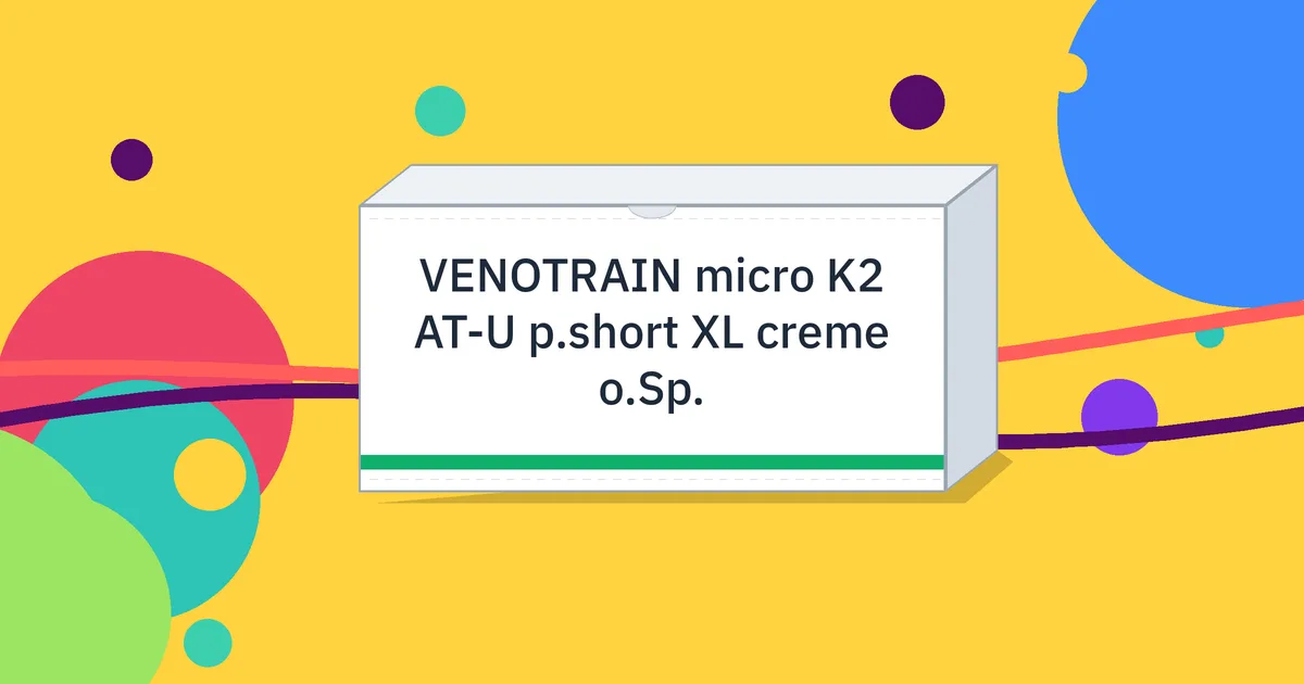 Symbolbild: Packung mit der Aufschrift VENOTRAIN micro K2 AT-U p.short XL creme o.Sp. (PZN 05708979) – Verfügbarkeit und Bezug in Apotheken in Frankfurt am Main