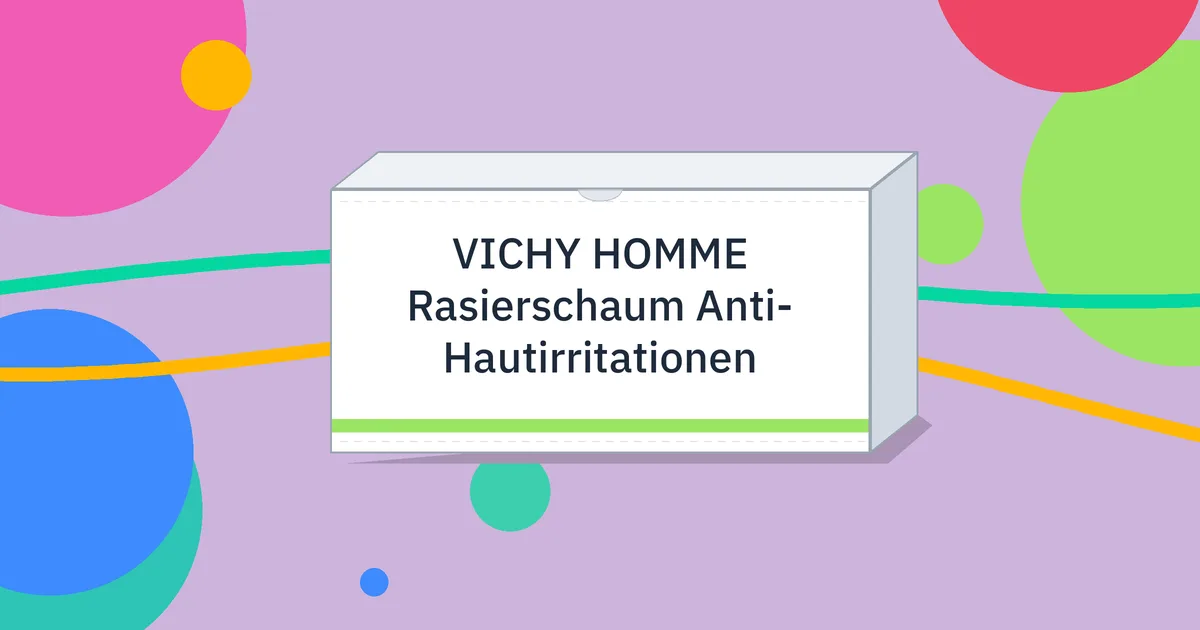 Symbolbild: Packung mit der Aufschrift VICHY HOMME Rasierschaum Anti-Hautirritationen (PZN 16354651) – Verfügbarkeit und Bezug in Apotheken in Frankfurt am Main