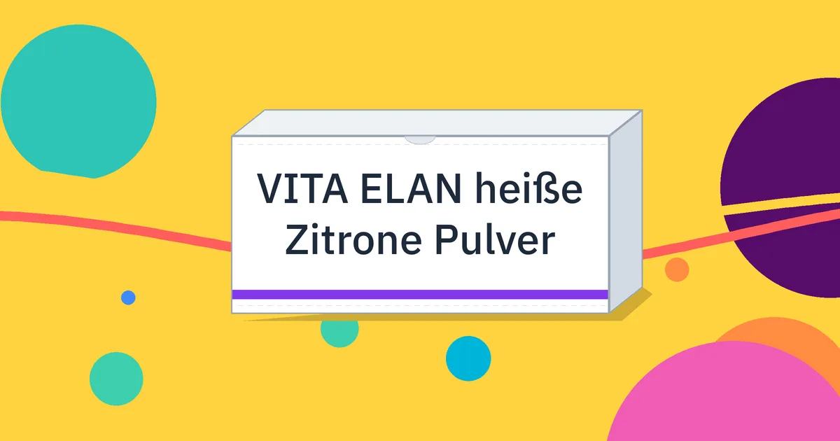 Symbolbild: Packung mit der Aufschrift VITA ELAN heiße Zitrone Pulver (PZN 08878400) – Verfügbarkeit und Bezug in Apotheken in Frankfurt am Main