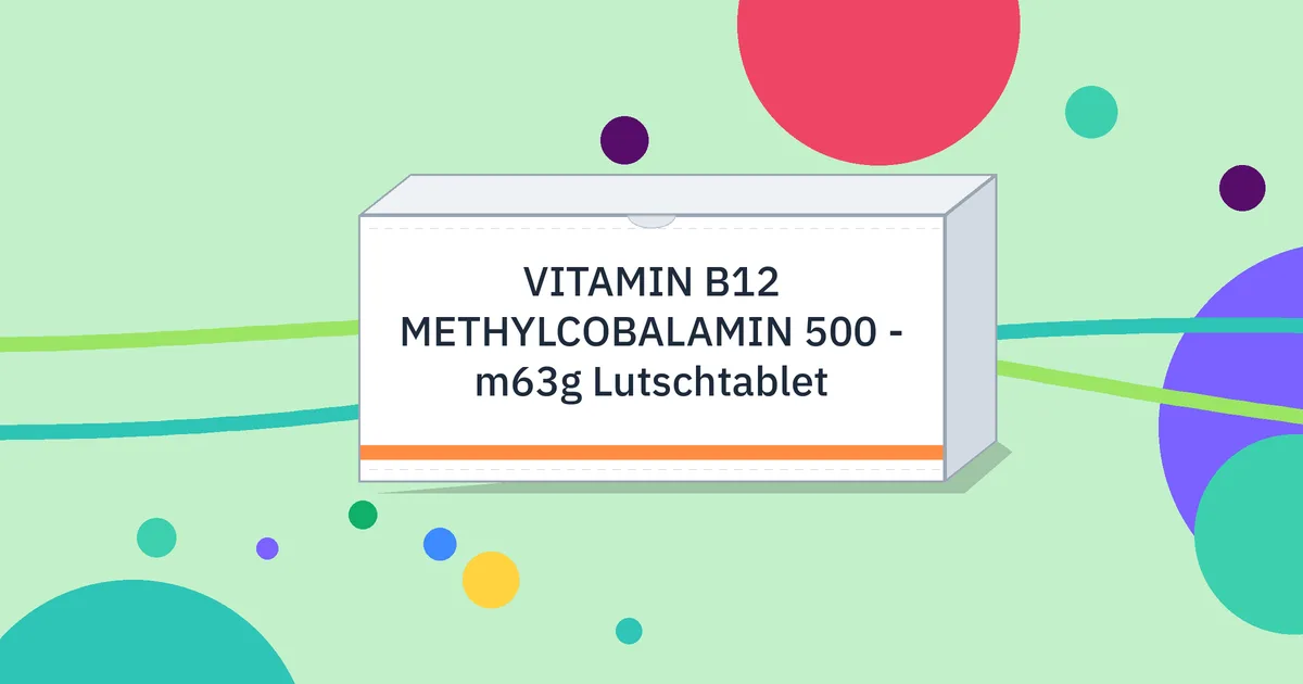 Symbolbild: Packung mit der Aufschrift VITAMIN B12 METHYLCOBALAMIN 500 -m63g Lutschtablet (PZN 19505665) – Verfügbarkeit und Bezug in Apotheken in Frankfurt am Main
