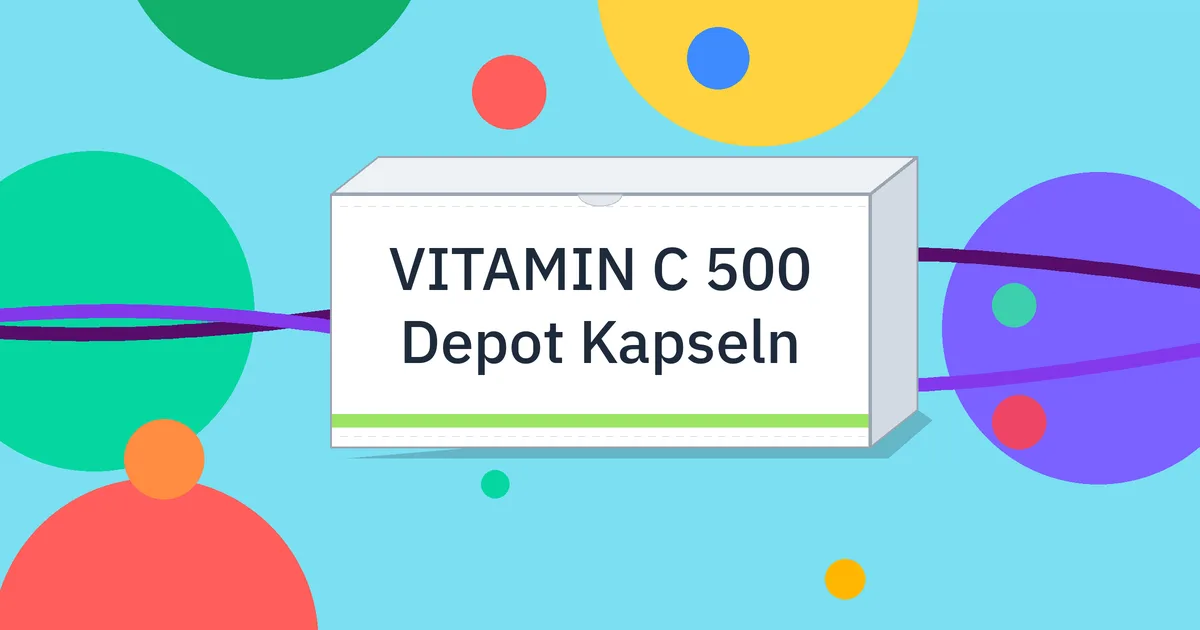 Symbolbild: Packung mit der Aufschrift VITAMIN C 500 Depot Kapseln (PZN 18666159) – Verfügbarkeit und Bezug in Apotheken in Frankfurt am Main