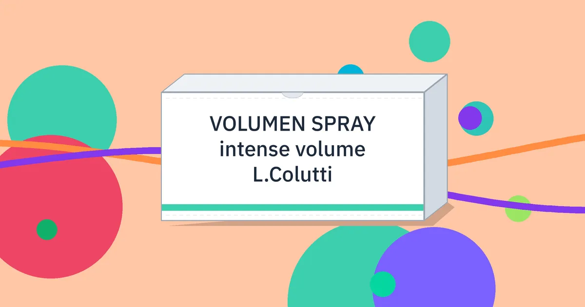 Symbolbild: Packung mit der Aufschrift VOLUMEN SPRAY intense volume L.Colutti (PZN 10023226) – Verfügbarkeit und Bezug in Apotheken in Frankfurt am Main