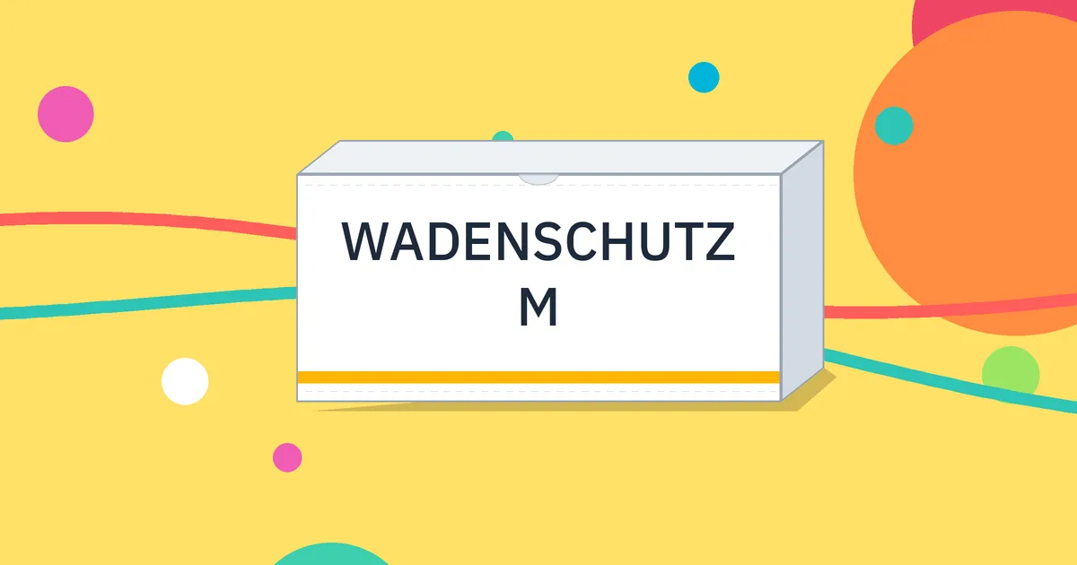 Symbolbild: Packung mit der Aufschrift WADENSCHUTZ M (PZN 14263884) – Verfügbarkeit und Bezug in Apotheken in Frankfurt am Main