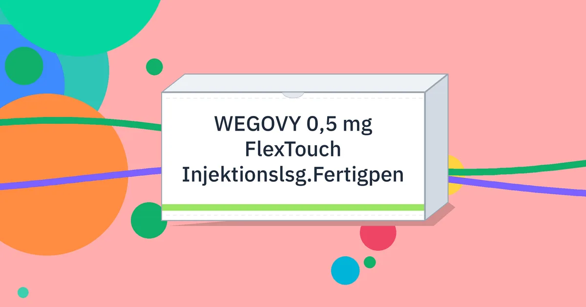 Symbolbild: Packung mit der Aufschrift WEGOVY 0,5 mg FlexTouch Injektionslsg.Fertigpen (PZN 20509898) – Verfügbarkeit und Bezug in Apotheken in Frankfurt am Main