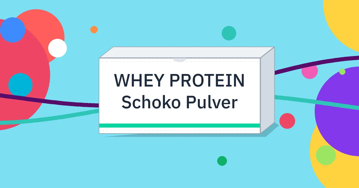 Symbolbild: Packung mit der Aufschrift WHEY PROTEIN Schoko Pulver (PZN 10028270) – Verfügbarkeit und Bezug in Apotheken in Frankfurt am Main