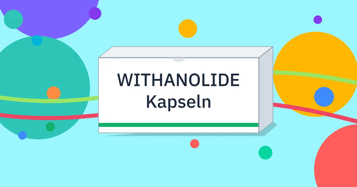 Symbolbild: Packung mit der Aufschrift WITHANOLIDE Kapseln (PZN 13581748) – Verfügbarkeit und Bezug in Apotheken in Frankfurt am Main