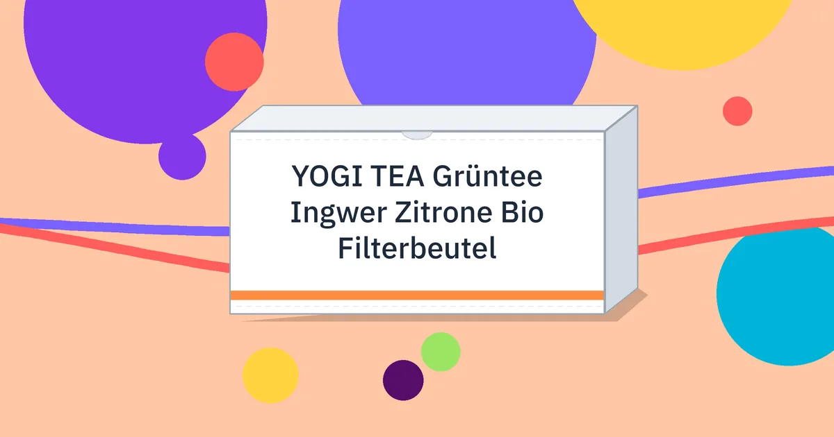 Symbolbild: Packung mit der Aufschrift YOGI TEA Grüntee Ingwer Zitrone Bio Filterbeutel (PZN 09688156) – Verfügbarkeit und Bezug in Apotheken in Frankfurt am Main