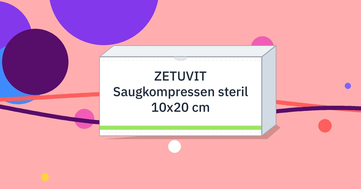 Symbolbild: Packung mit der Aufschrift ZETUVIT Saugkompressen steril 10x20 cm (PZN 18427874) – Verfügbarkeit und Bezug in Apotheken in Frankfurt am Main