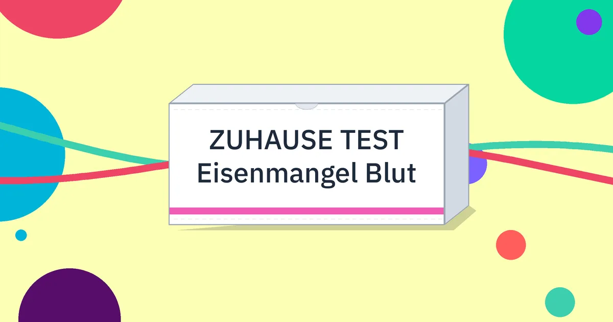 Symbolbild: Packung mit der Aufschrift ZUHAUSE TEST Eisenmangel Blut (PZN 19411326) – Verfügbarkeit und Bezug in Apotheken in Frankfurt am Main