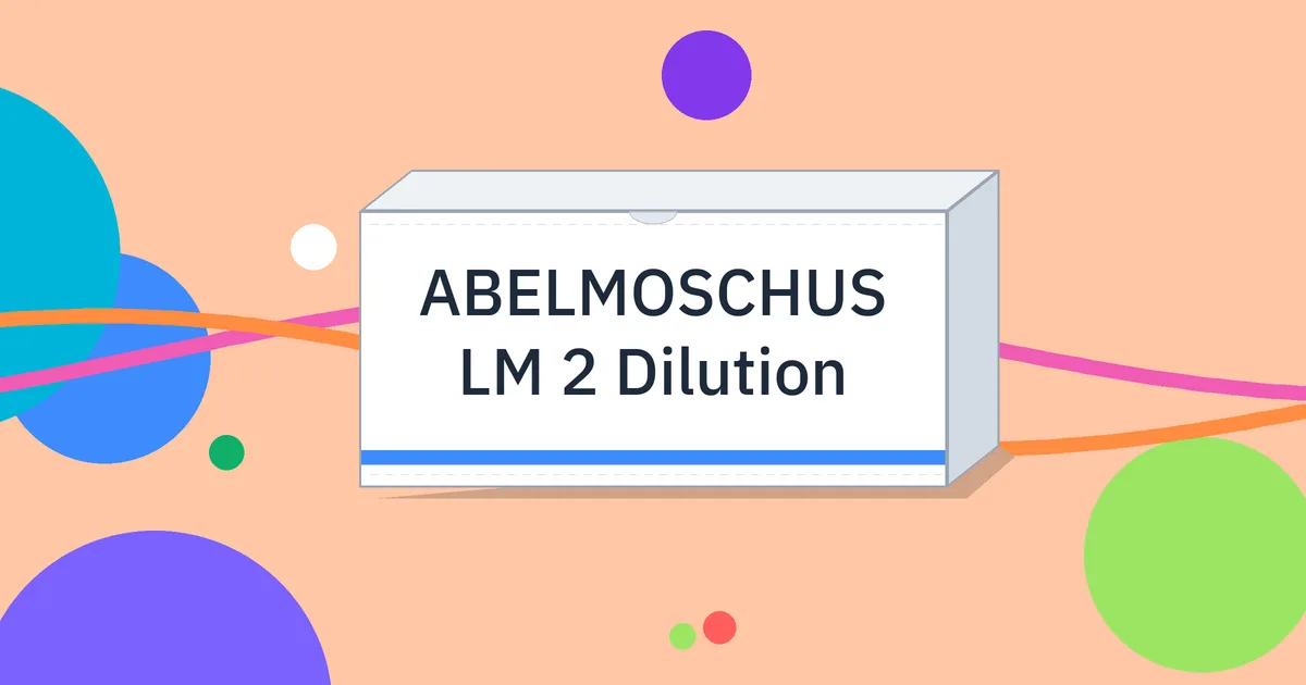 Symbolbild: Packung mit der Aufschrift ABELMOSCHUS LM 2 Dilution (PZN 12750060) – Verfügbarkeit und Bezug in Apotheken in Frankfurt am Main