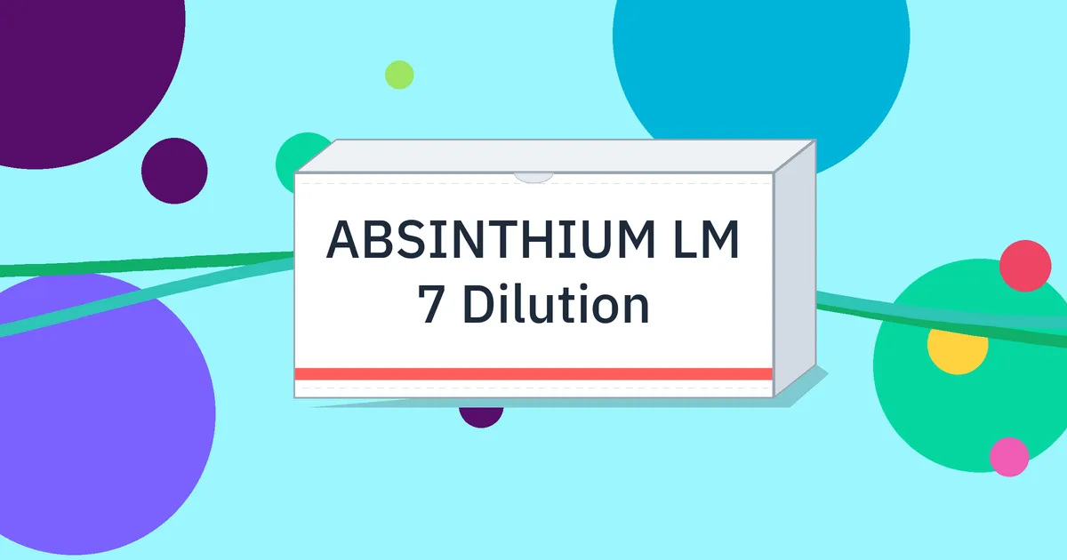 Symbolbild: Packung mit der Aufschrift ABSINTHIUM LM 7 Dilution (PZN 13261274) – Verfügbarkeit und Bezug in Apotheken in Frankfurt am Main