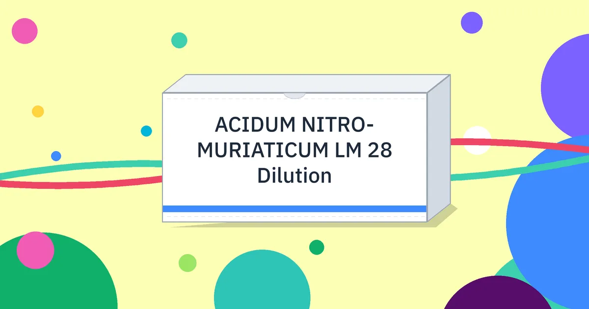 Symbolbild: Packung mit der Aufschrift ACIDUM NITRO-MURIATICUM LM 28 Dilution (PZN 13280509) – Verfügbarkeit und Bezug in Apotheken in Frankfurt am Main
