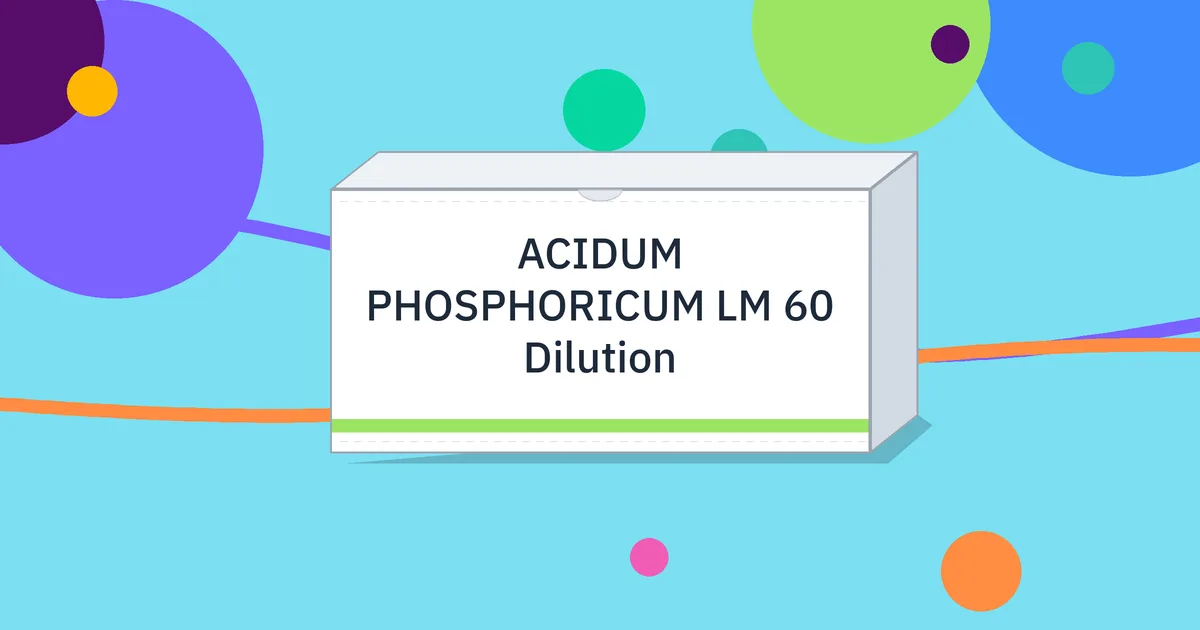 Symbolbild: Packung mit der Aufschrift ACIDUM PHOSPHORICUM LM 60 Dilution (PZN 12753377) – Verfügbarkeit und Bezug in Apotheken in Frankfurt am Main
