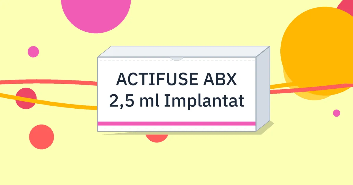 Symbolbild: Packung mit der Aufschrift ACTIFUSE ABX 2,5 ml Implantat (PZN 20388101) – Verfügbarkeit und Bezug in Apotheken in Frankfurt am Main