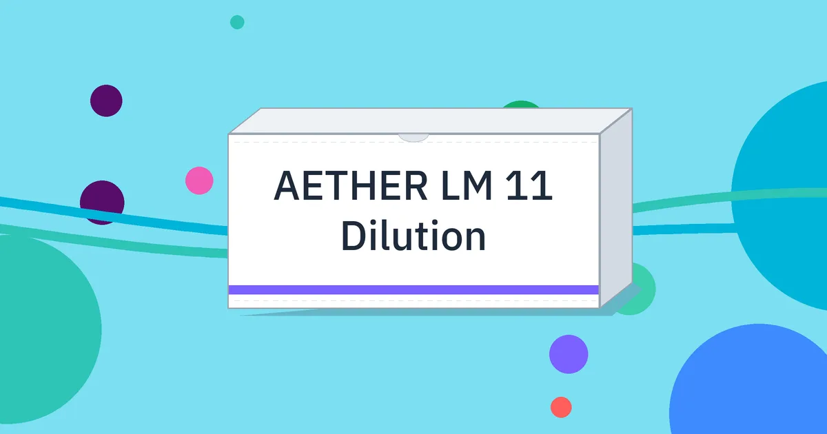 Symbolbild: Packung mit der Aufschrift AETHER LM 11 Dilution (PZN 13300092) – Verfügbarkeit und Bezug in Apotheken in Frankfurt am Main