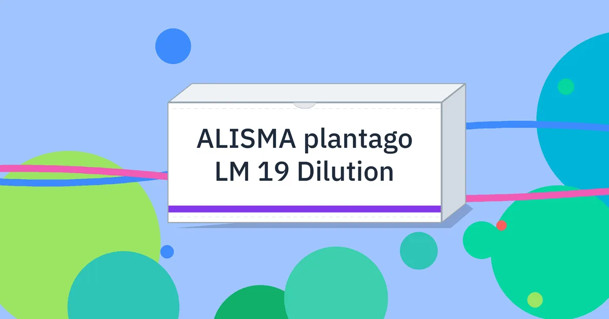 Symbolbild: Packung mit der Aufschrift ALISMA plantago LM 19 Dilution (PZN 13310699) – Verfügbarkeit und Bezug in Apotheken in Frankfurt am Main