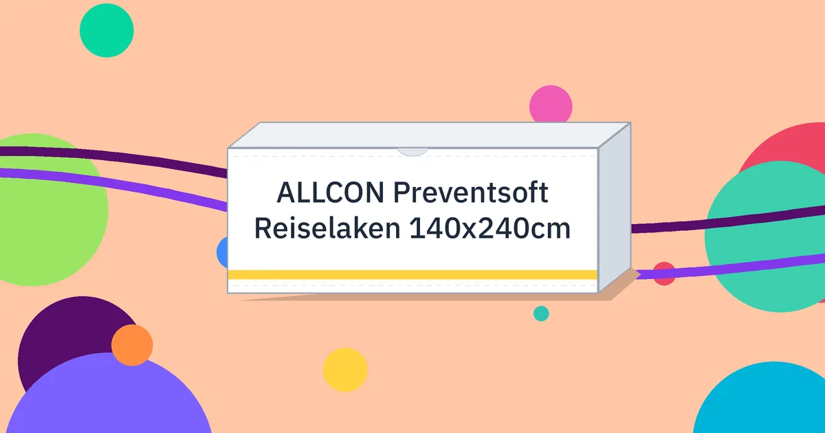 Symbolbild: Packung mit der Aufschrift ALLCON Preventsoft Reiselaken 140x240cm (PZN 03058135) – Verfügbarkeit und Bezug in Apotheken in Frankfurt am Main