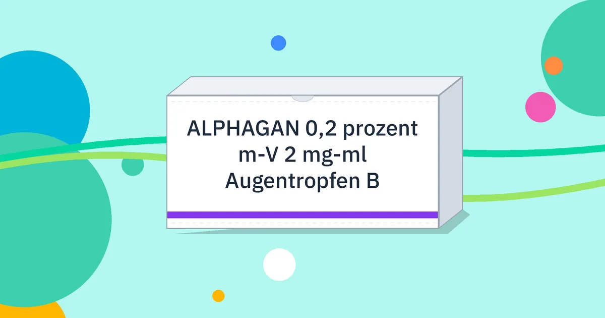 Symbolbild: Packung mit der Aufschrift ALPHAGAN 0,2 prozent m-V 2 mg-ml Augentropfen B (PZN 00730218) – Verfügbarkeit und Bezug in Apotheken in Frankfurt am Main