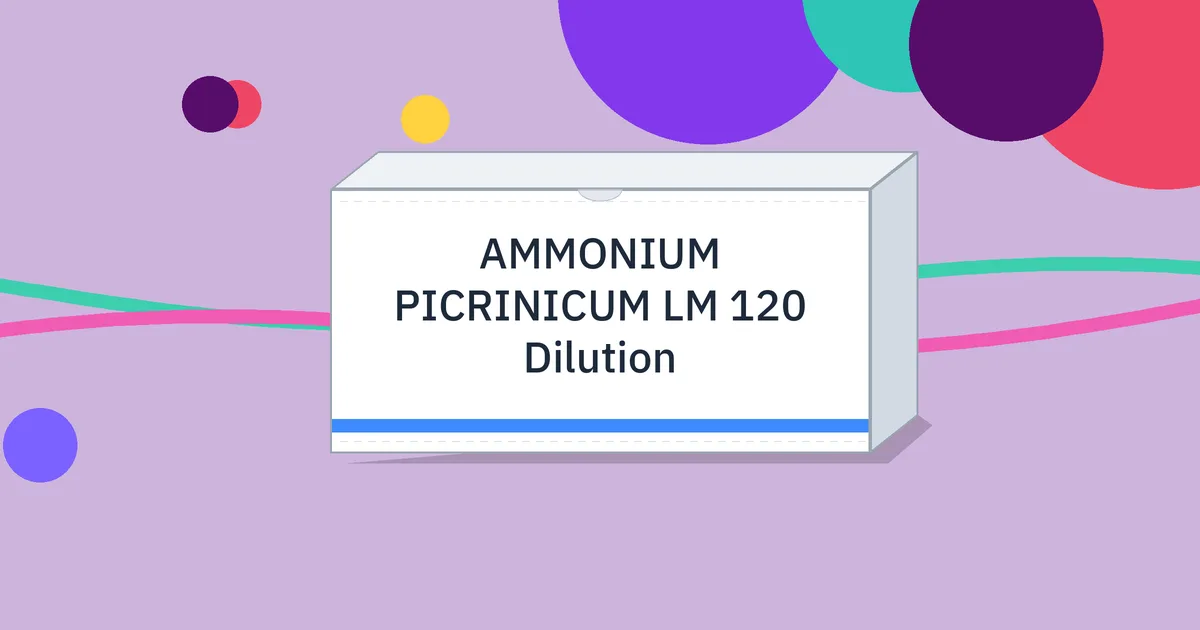 Symbolbild: Packung mit der Aufschrift AMMONIUM PICRINICUM LM 120 Dilution (PZN 13323058) – Verfügbarkeit und Bezug in Apotheken in Frankfurt am Main