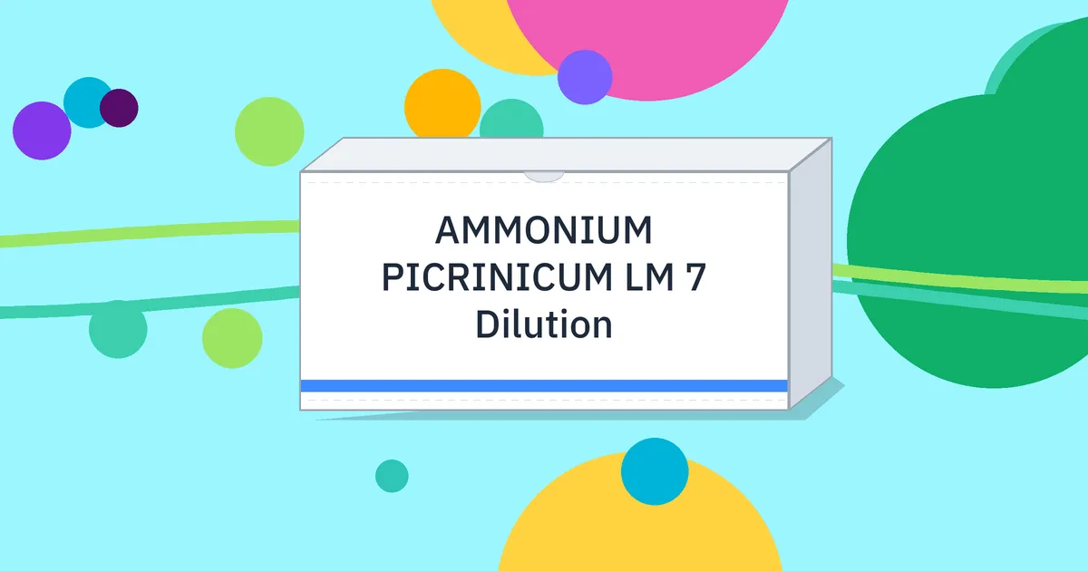 Symbolbild: Packung mit der Aufschrift AMMONIUM PICRINICUM LM 7 Dilution (PZN 13322685) – Verfügbarkeit und Bezug in Apotheken in Frankfurt am Main