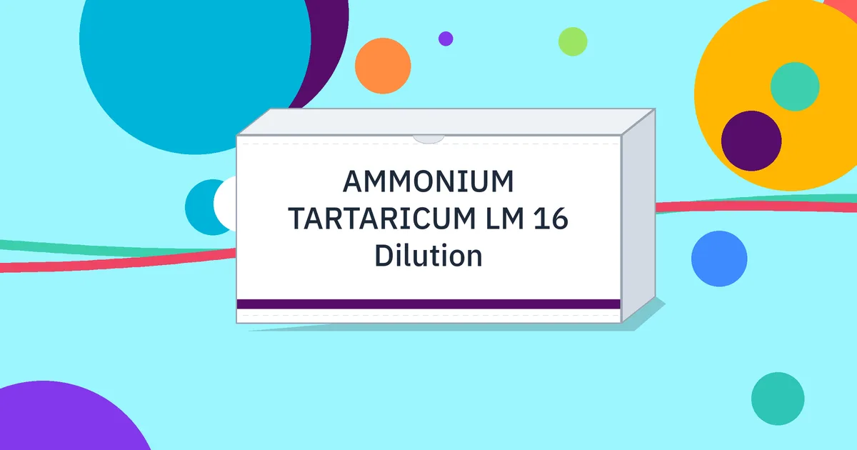 Symbolbild: Packung mit der Aufschrift AMMONIUM TARTARICUM LM 16 Dilution (PZN 12761566) – Verfügbarkeit und Bezug in Apotheken in Frankfurt am Main
