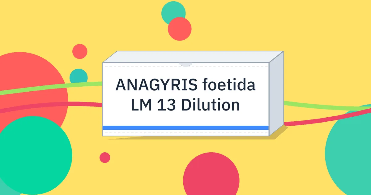 Symbolbild: Packung mit der Aufschrift ANAGYRIS foetida LM 13 Dilution (PZN 13328340) – Verfügbarkeit und Bezug in Apotheken in Frankfurt am Main