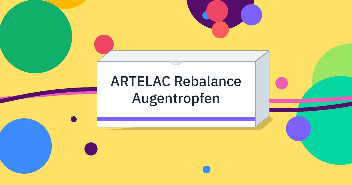 Symbolbild: Packung mit der Aufschrift ARTELAC Rebalance Augentropfen (PZN 20135771) – Verfügbarkeit und Bezug in Apotheken in Frankfurt am Main