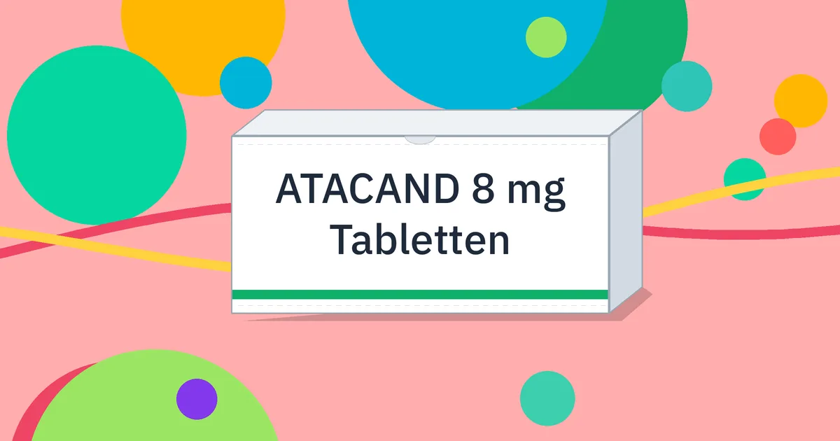 Symbolbild: Packung mit der Aufschrift ATACAND 8 mg Tabletten (PZN 02507370) – Verfügbarkeit und Bezug in Apotheken in Frankfurt am Main